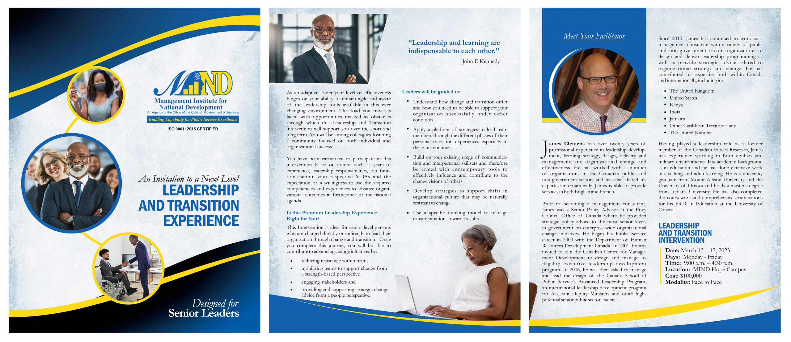 Flyers & Brochures - The Management Institute for National Development