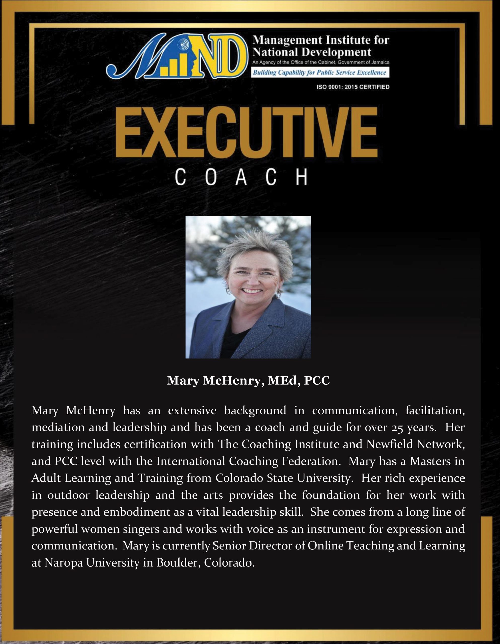 Executive Coaching - The Management Institute for National Development